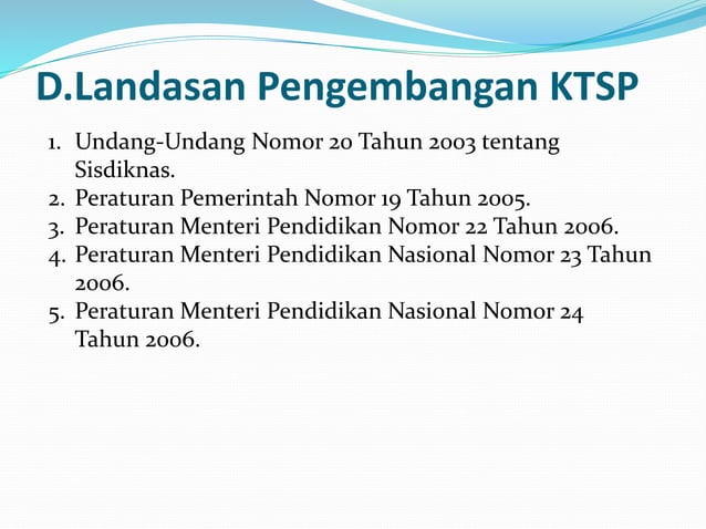 Kurikulum tingkat satuan pendidikan (ktsp) | PPTX