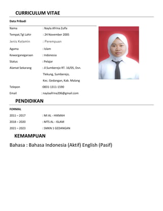 Kurikulum vitae | PDF