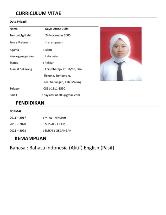 Kurikulum vitae | PDF