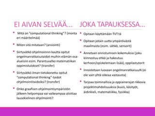 Kurkistus koodaukseen | PPT