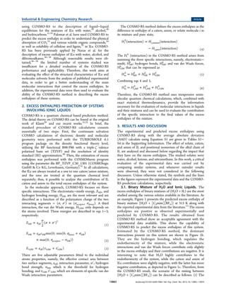 Overview of the excess enthalpies of the binary mixtures composed | PDF
