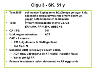 metastatik meme kanserinde doğal seyir-olgu sunumları | PPT
