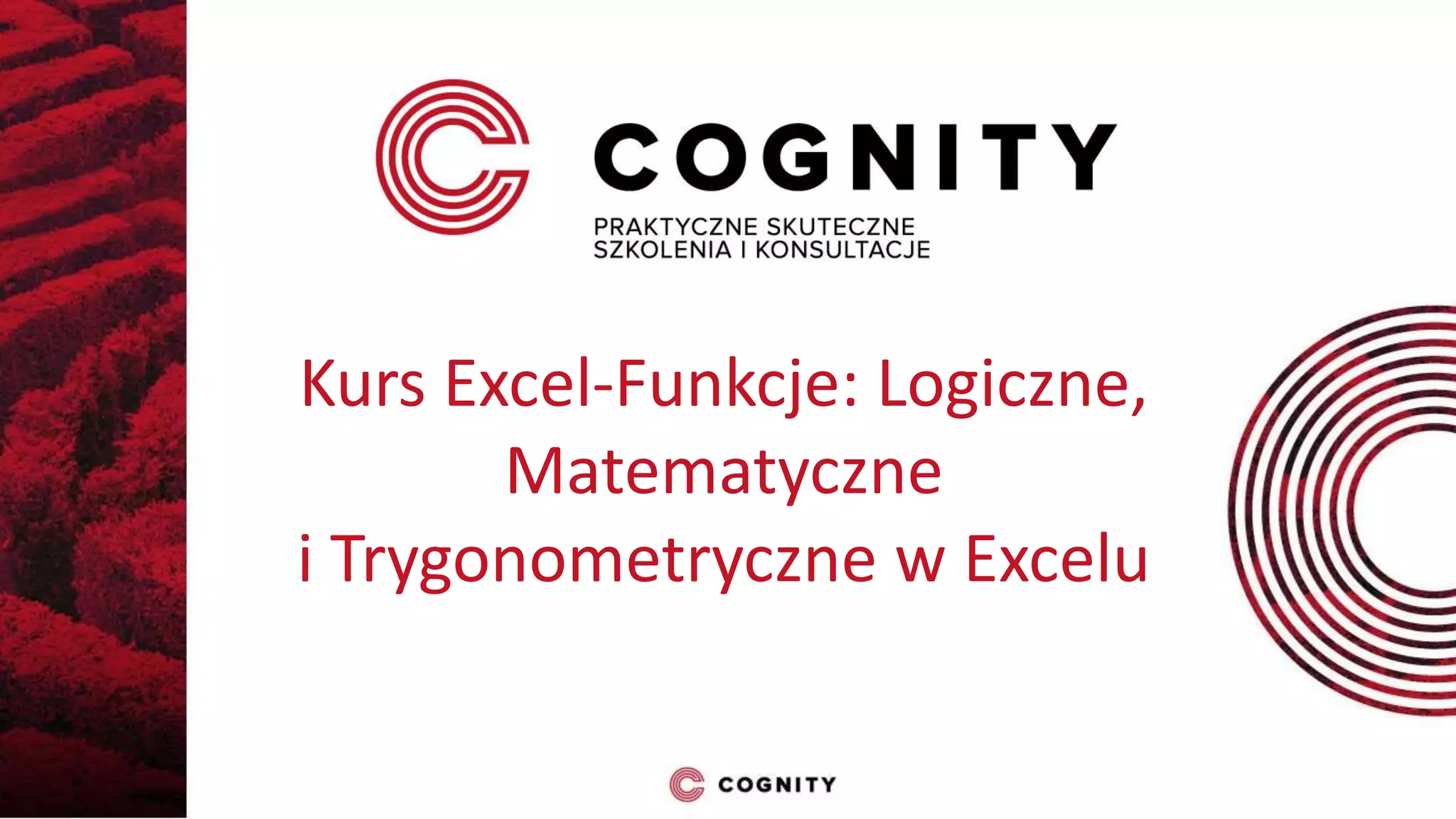 Kurs Excel - funkcje logiczne matematyczne | PPTX