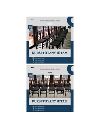 Sewa Kursi Tiffany Hitam Sejabodetabek dan Sekitarnya | DOCX