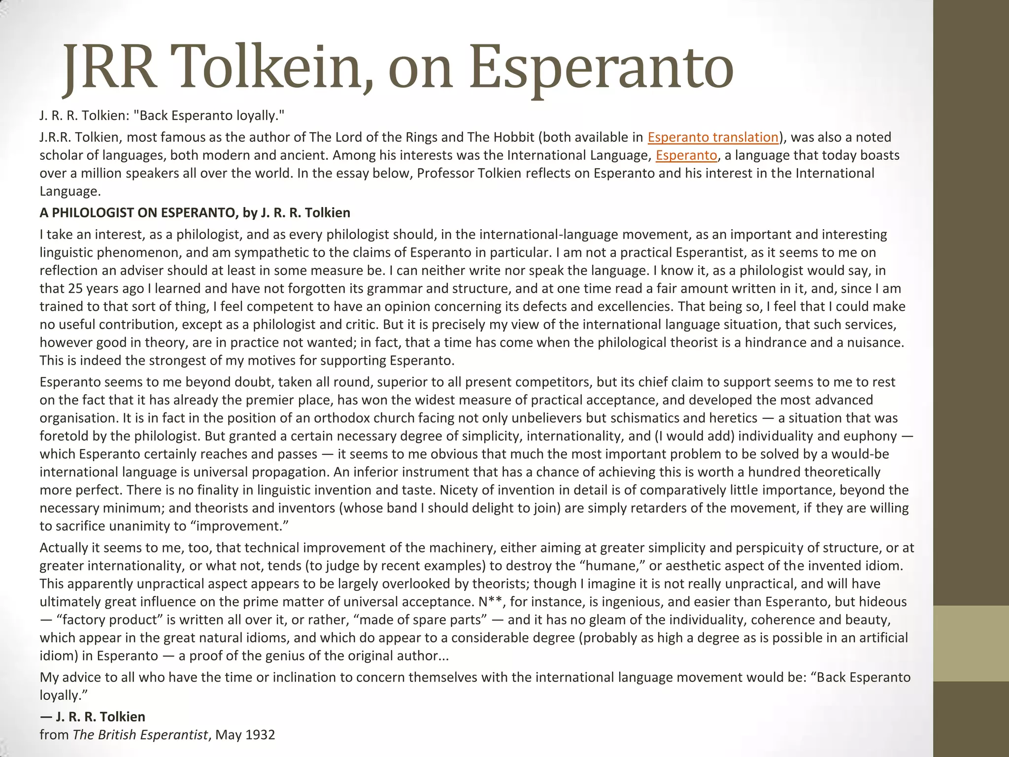 Kurso de esperanto | PPTX