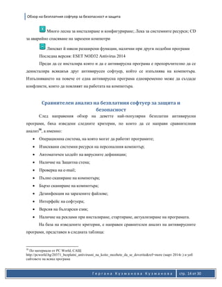 Обзор на безплатния софтуер за безопасност и защита | PDF