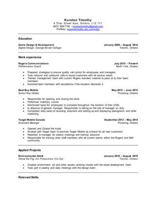 Kurston resume edited | PDF