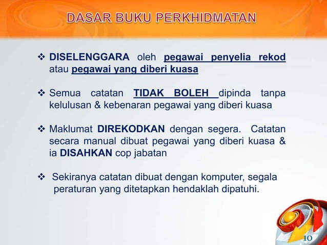 KURSUS BUKU REKOD PERKHIDMATAN BRP [edited Dis 2015] | PPTX