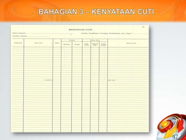 KURSUS BUKU REKOD PERKHIDMATAN BRP [edited Dis 2015] | PPTX