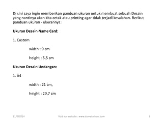 Kursus desain grafis - panduan ukuran untuk membuat sebuah desain ...