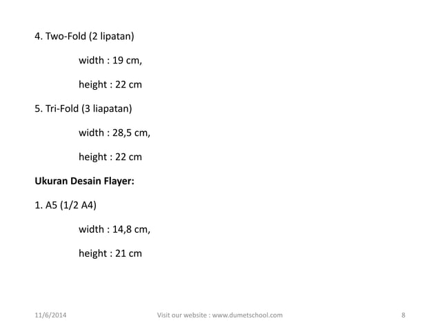 Kursus desain grafis - panduan ukuran untuk membuat sebuah desain ...