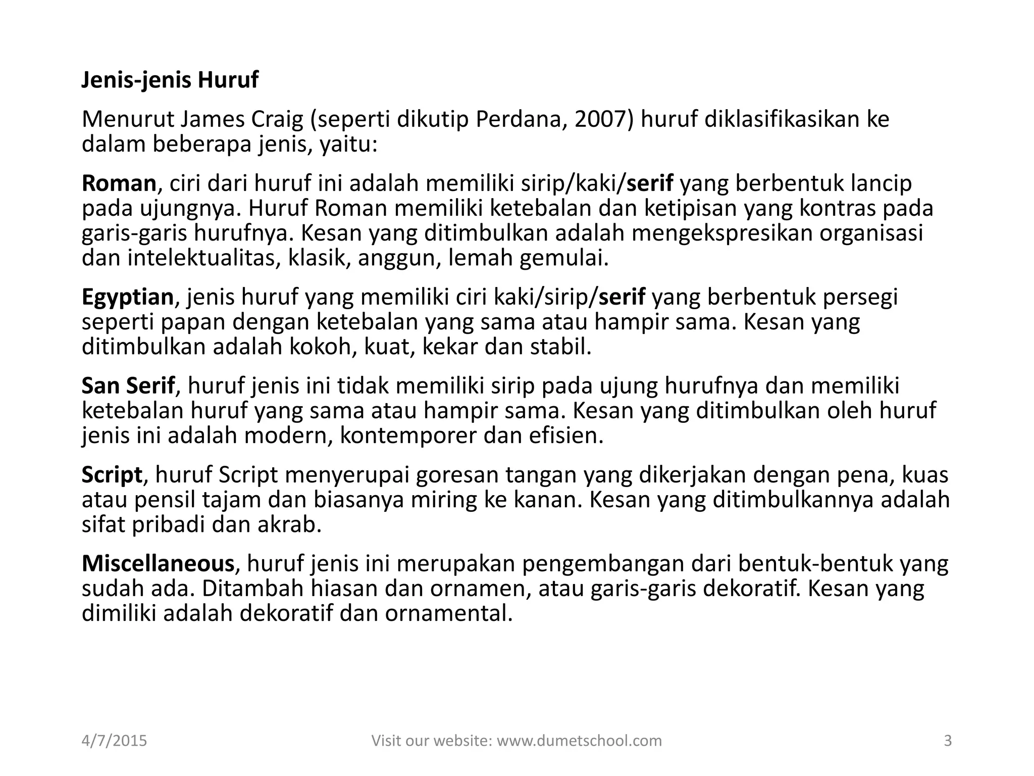 Kursus desain grafis - teori tipografi jenis huruf | PDF