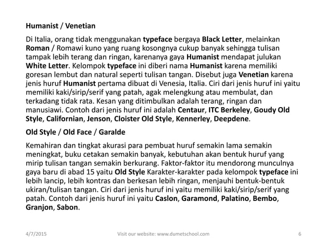 Kursus desain grafis - teori tipografi jenis huruf | PPT