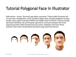 Kursus illustrator - tutorial polygonal face in illustrator | PDF