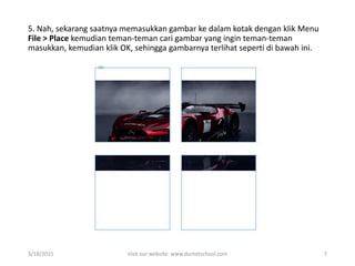 Kursus in design - membuat efek gambar terpotong dengan adobe indesign ...