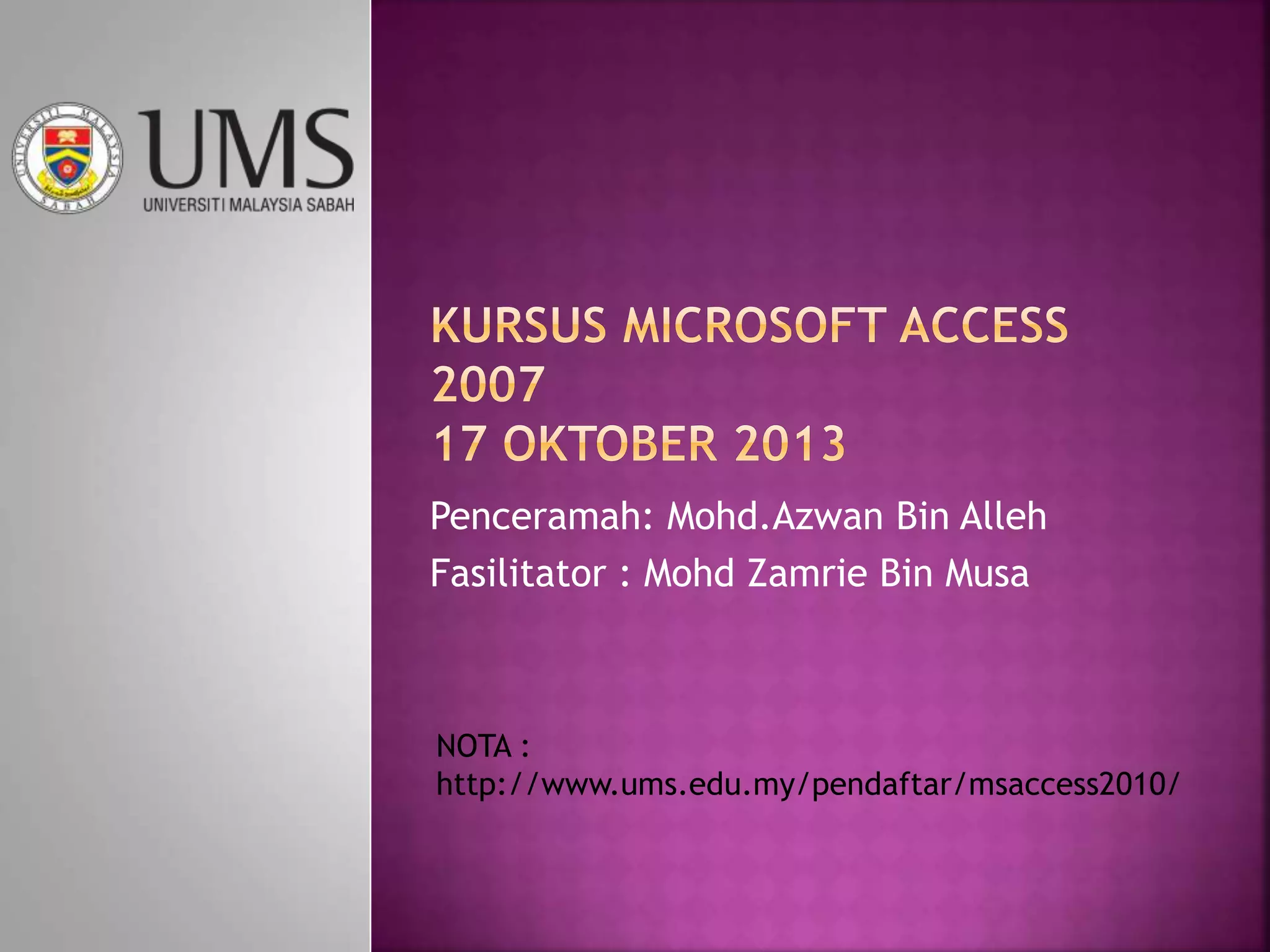 Kursus Microsoft Access.ppt