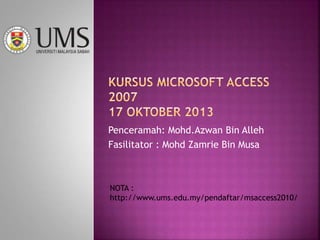 Kursus Microsoft Access.ppt