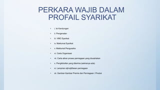 Kursus Penyediaan Profail Syarikat | PPTX