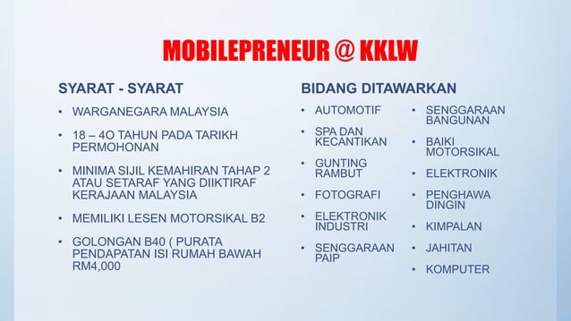 Kursus Penyediaan Profail Syarikat | PPTX
