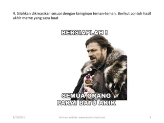 Kursus photoshop - cara membuat meme dengan photoshop | PPT