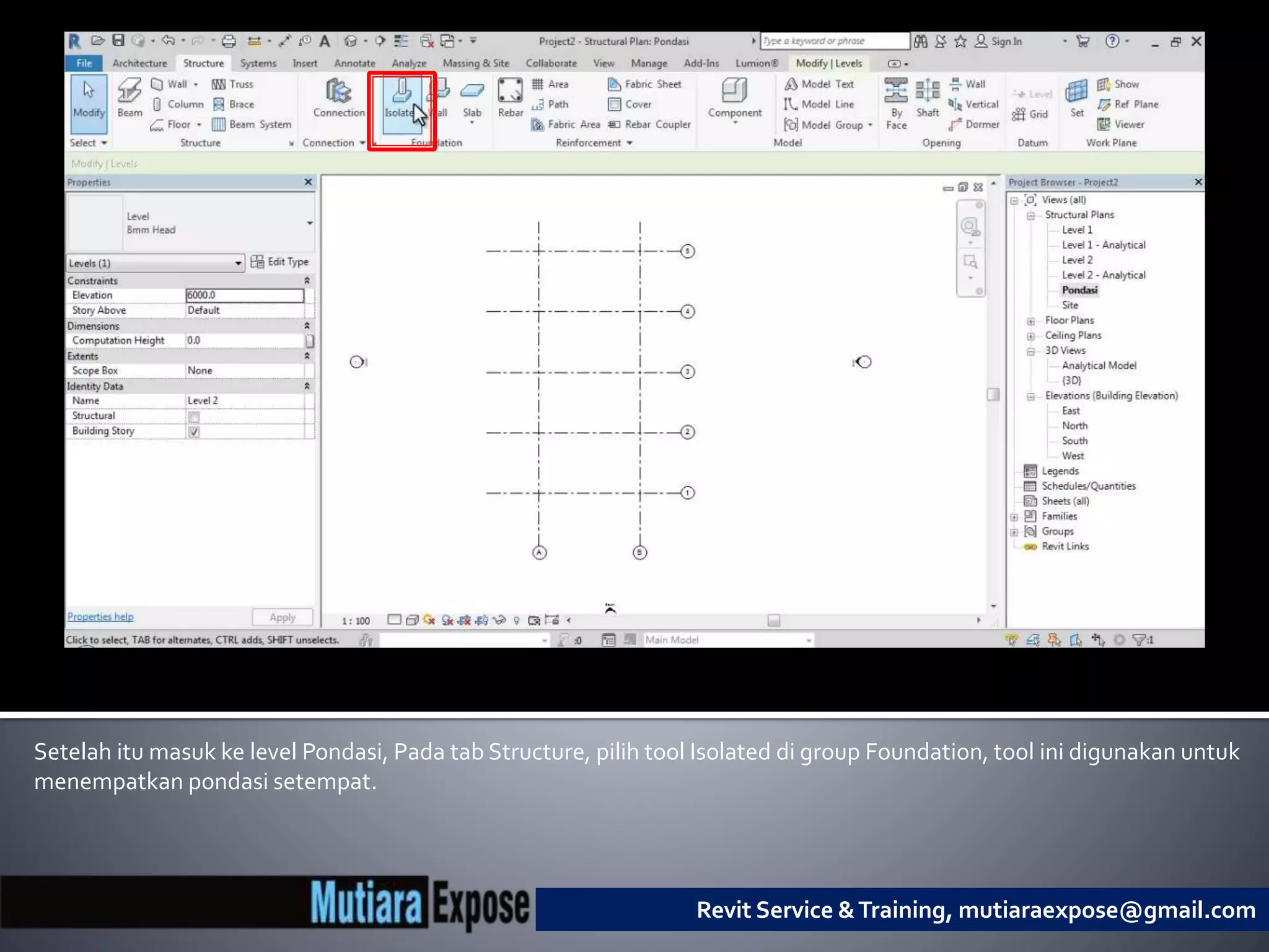 Kursus Revit Structure - Dasar Membuat Pondasi, Kolom & Balok | PPTX