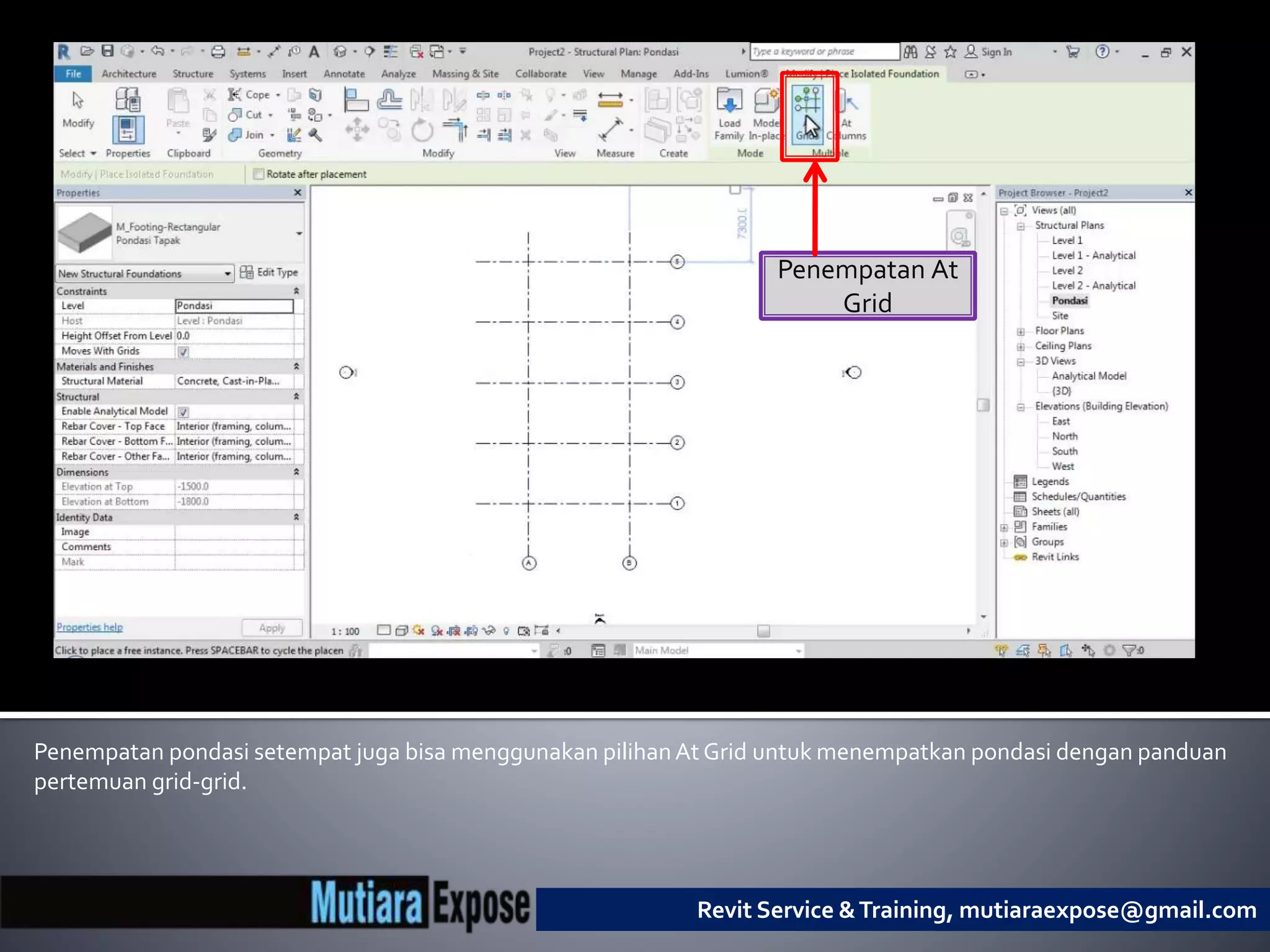 Kursus Revit Structure - Dasar Membuat Pondasi, Kolom & Balok | PPTX