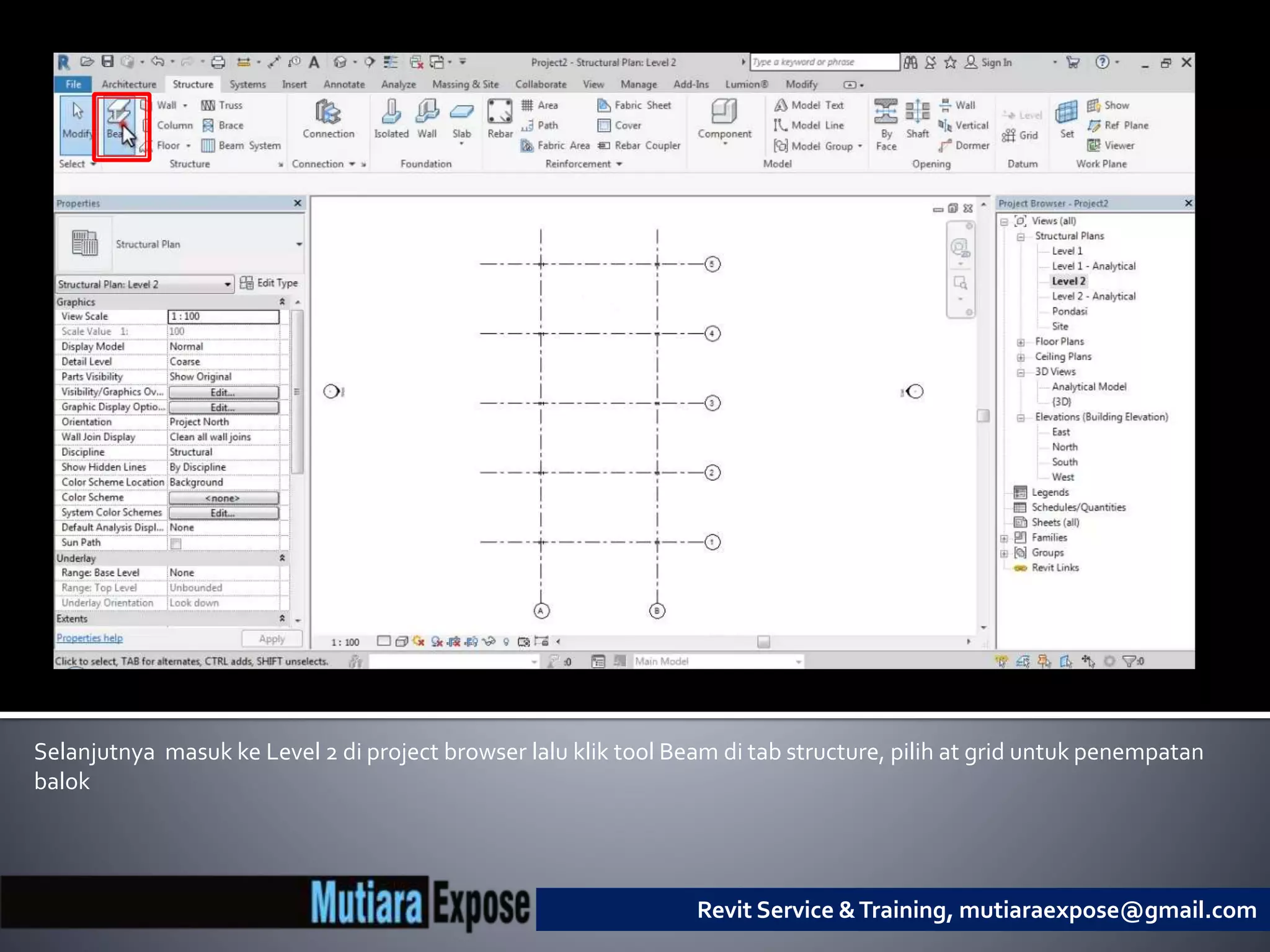 Kursus Revit Structure - Dasar Membuat Pondasi, Kolom & Balok | PPTX