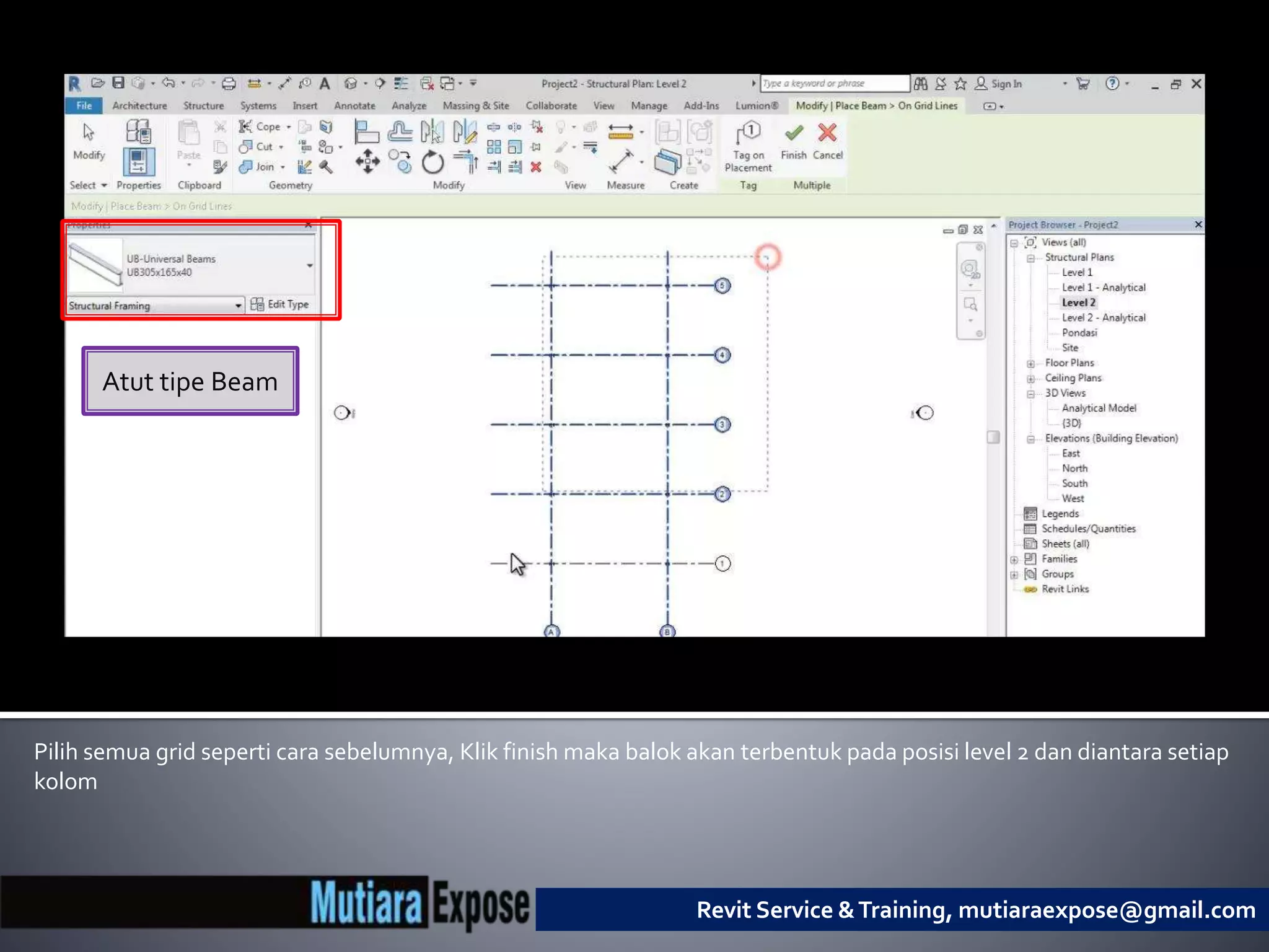 Kursus Revit Structure - Dasar Membuat Pondasi, Kolom & Balok | PPTX
