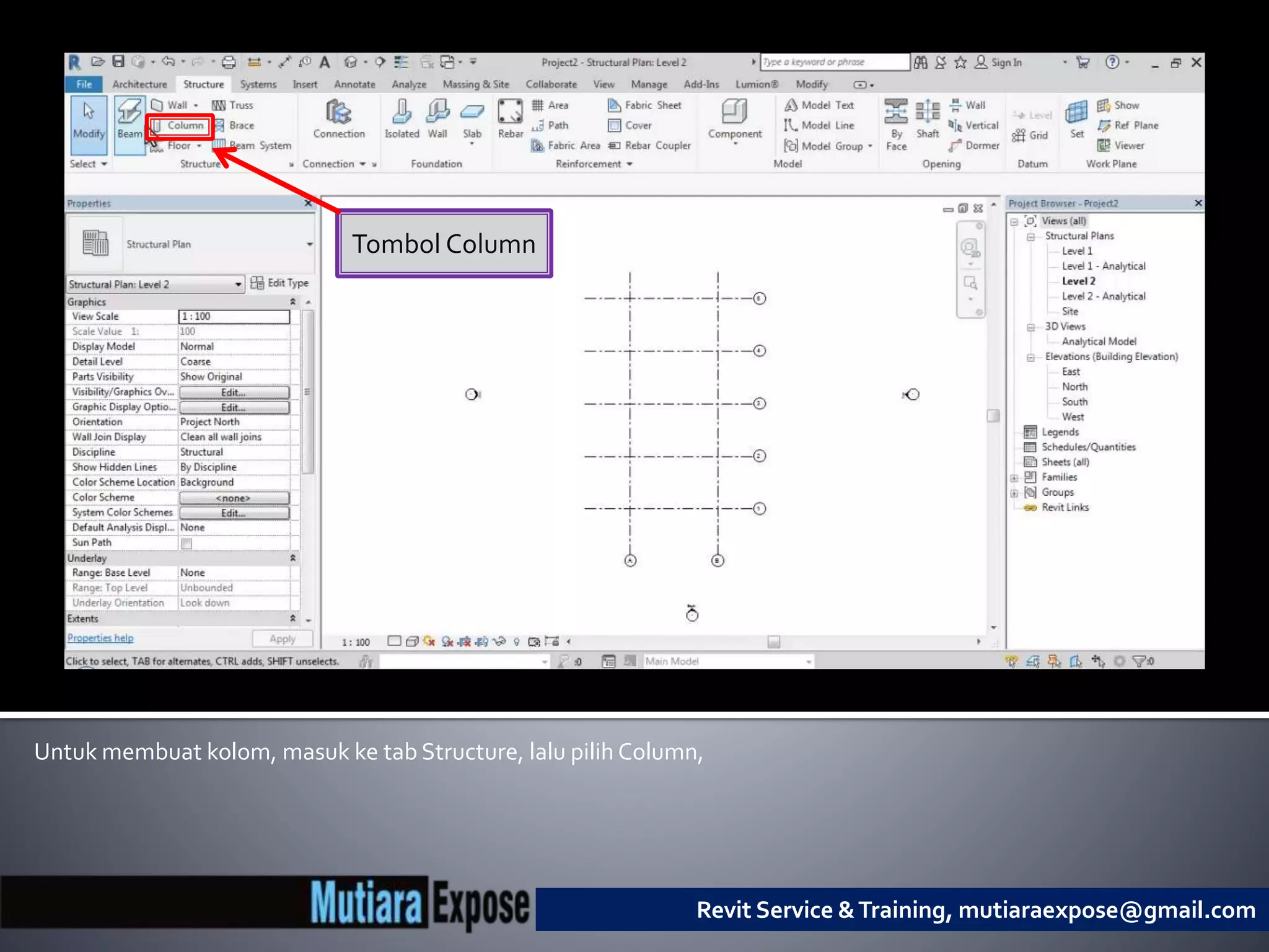 Kursus Revit Structure - Dasar Membuat Pondasi, Kolom & Balok | PPTX