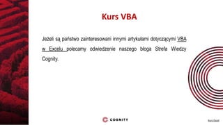 Kurs VBA - Instrukcje i operatory VBA w Excelu | PPT