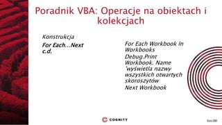 Kurs VBA - Klasy VBA w Excelu | PPTX