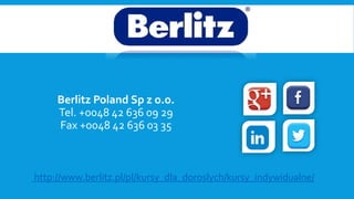 Kursy dla dorosłych Berlitz | PDF