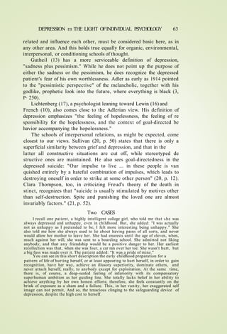 Adler on Depression | PPTX