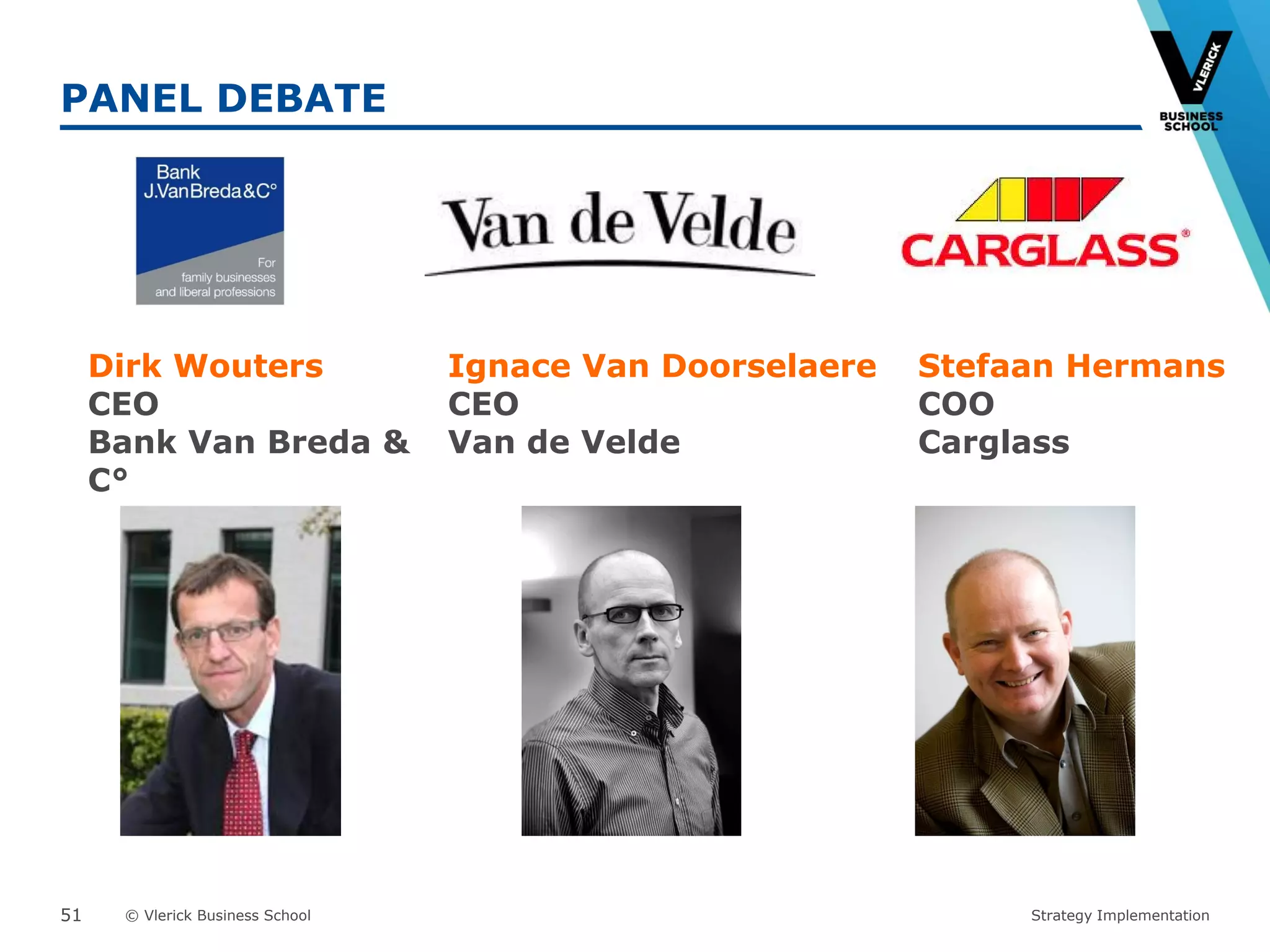 Strategy Implementation by Kurt Verweire - Book Launch | PDF