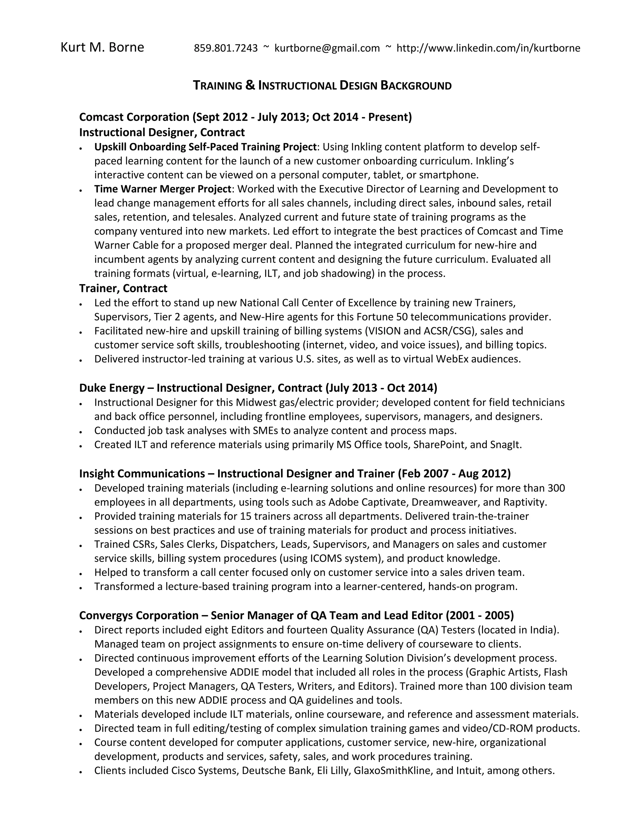 Kurt borne cv_2016 | PDF