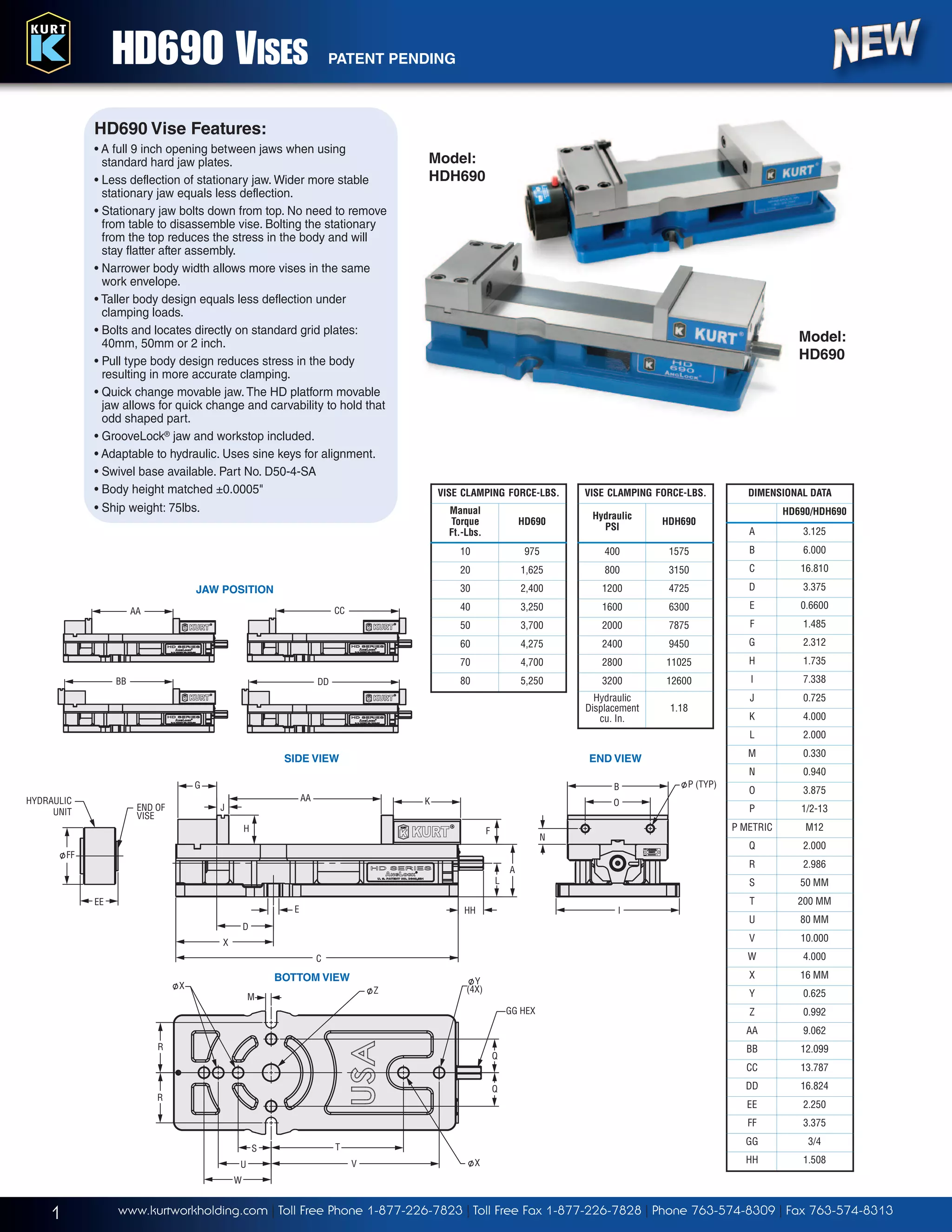 Kurt HD690 Vises | PDF