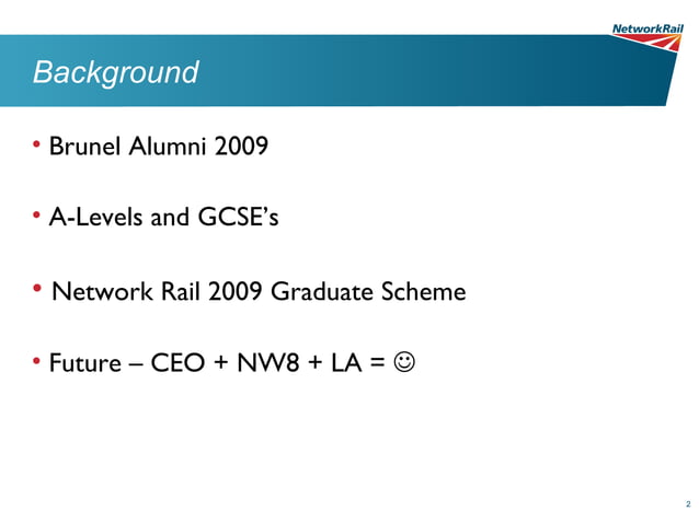 Apply for Graduate Schemes - Strategies for success - Network Rail | PPT