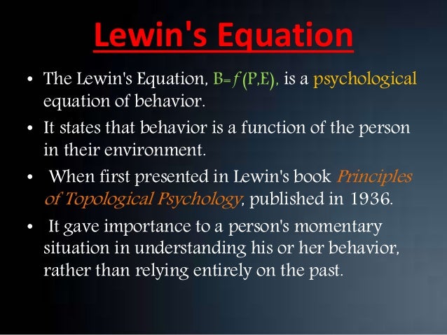 Kurt lewin