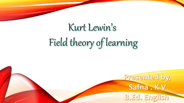 Field theory of Kurt lewin ppt | PPTX
