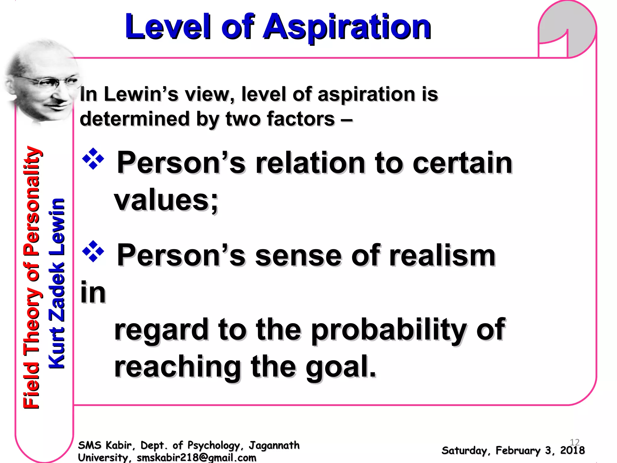 Kurt lewin cognitive or field theory | PPT