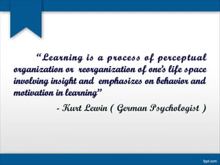 Kurt lewin's field theory | PDF