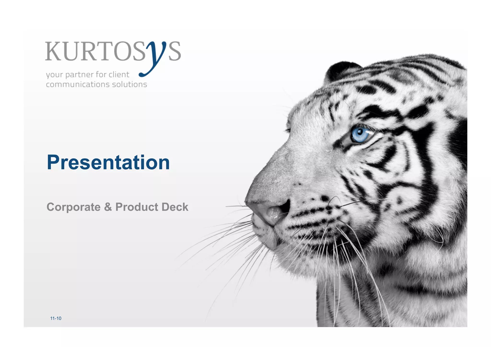 Kurtosys corporate and product slide deck nov 2010 | PDF