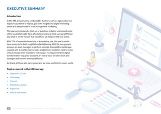 The Asset Management Digital Marketing Survey 2018 | PPT