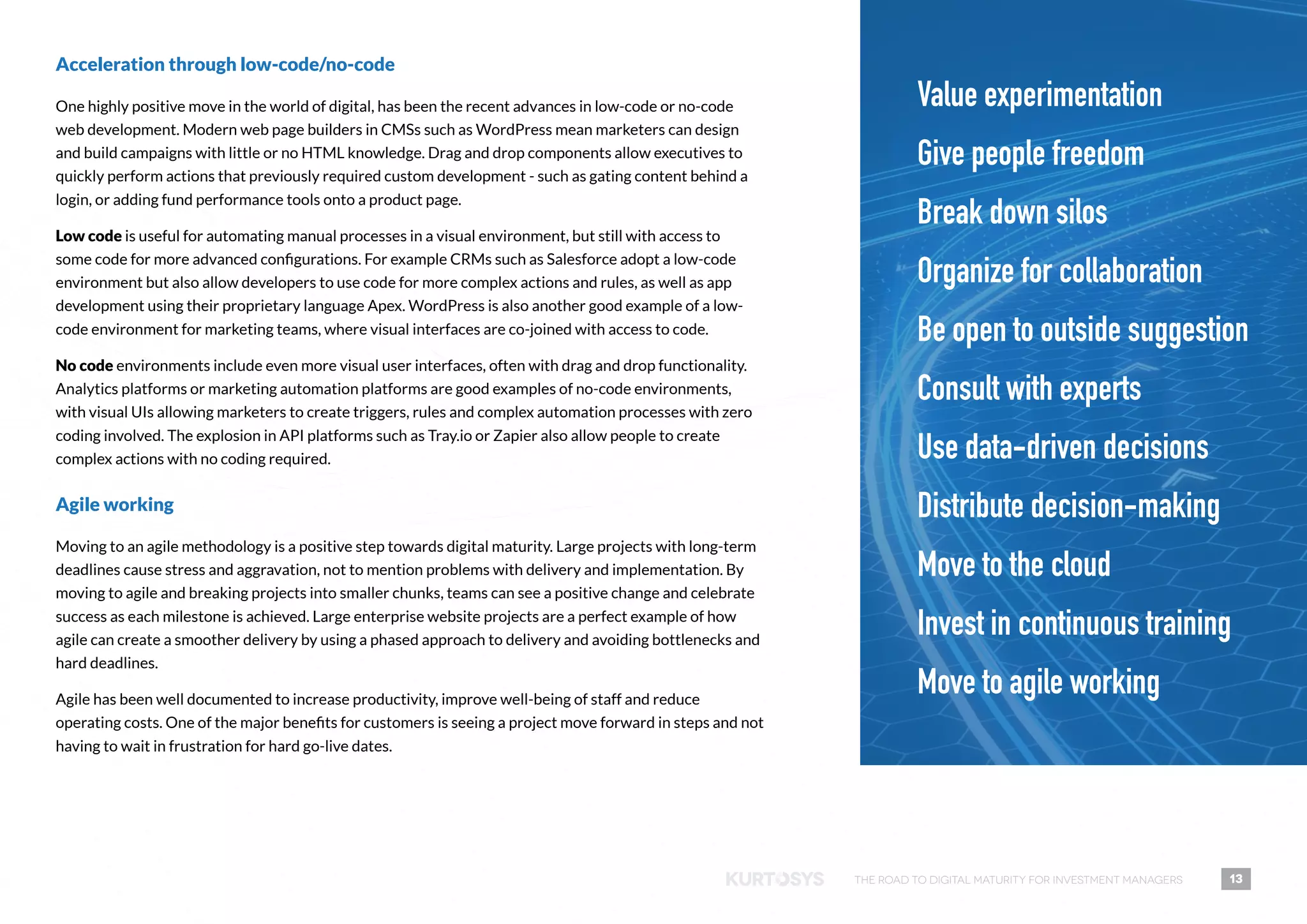 The Road to Digital Maturity for Investment Managers | PDF
