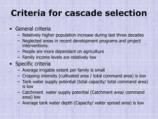 Restoration of Tank Cascade Systems for Productivity and Sustainability ...