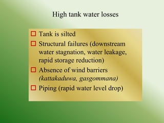 Restoration of Tank Cascade Systems for Productivity and Sustainability ...
