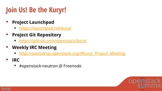 Tech Talk by Gal Sagie: Kuryr - Connecting containers networking to OpenStack Neutron | PPT