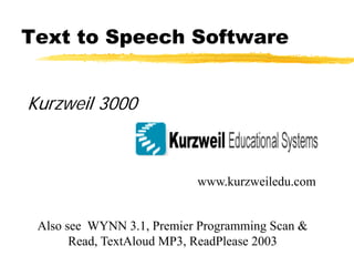 Kurzweil 3000 Overview | PDF