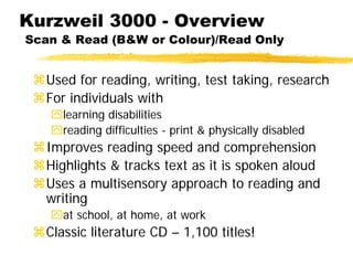 Kurzweil 3000 Overview | PDF