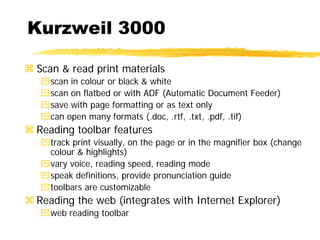 Kurzweil 3000 Overview | PDF